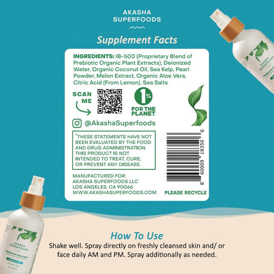 Prebiotic Natural Skin Repair Mist – Akasha Superfoods